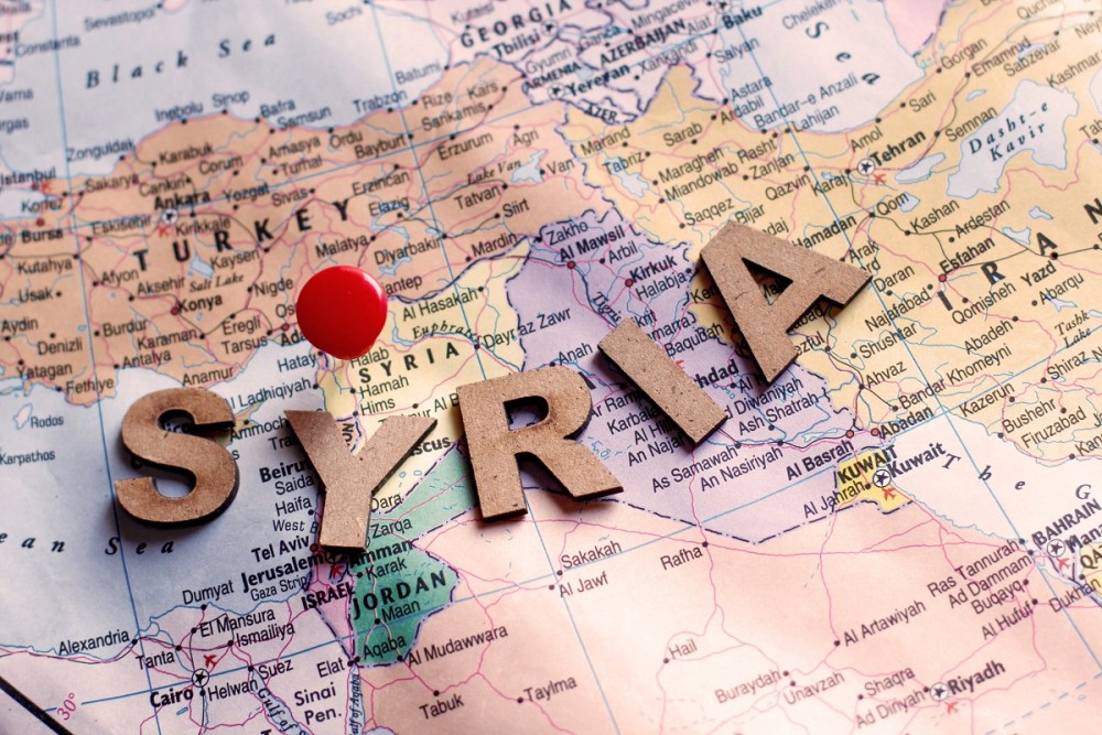 Syria kart Foto Thinkstock